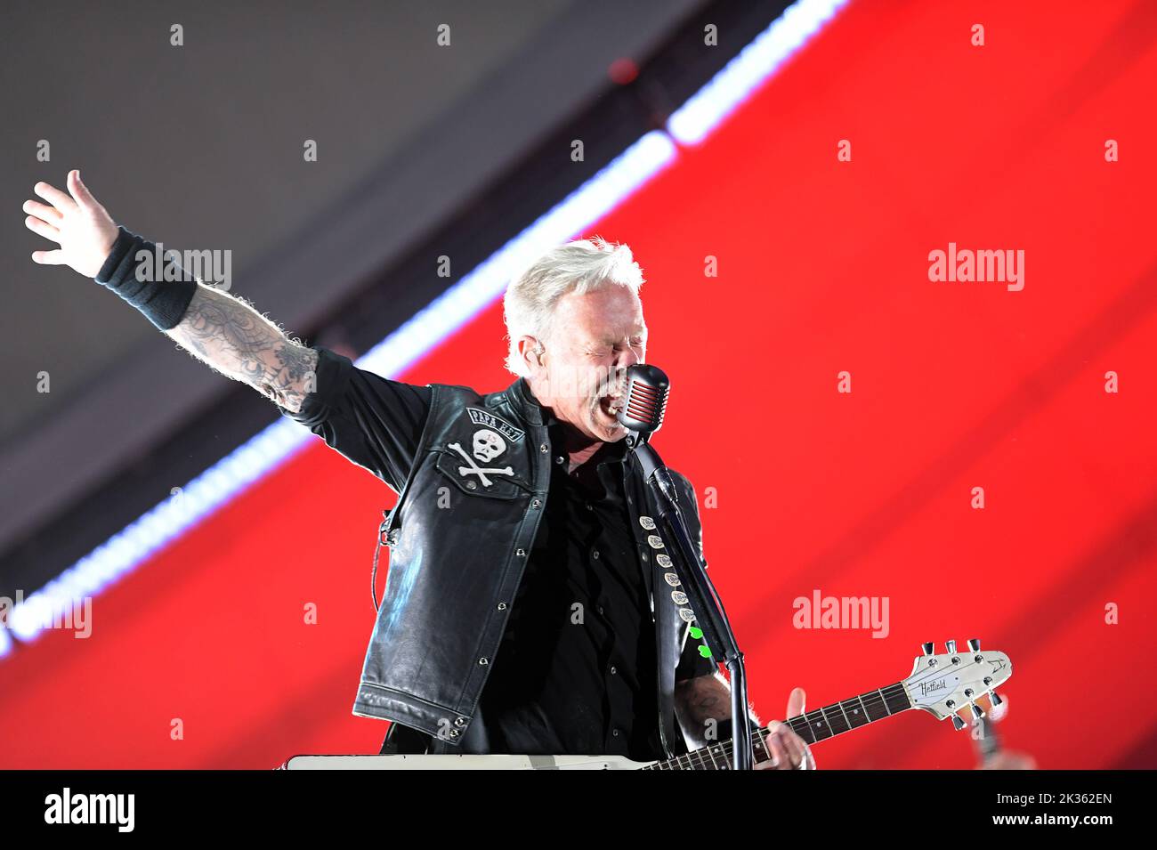 New York, USA. 24th Sep, 2022. Lead singer James Hatfield and members ...