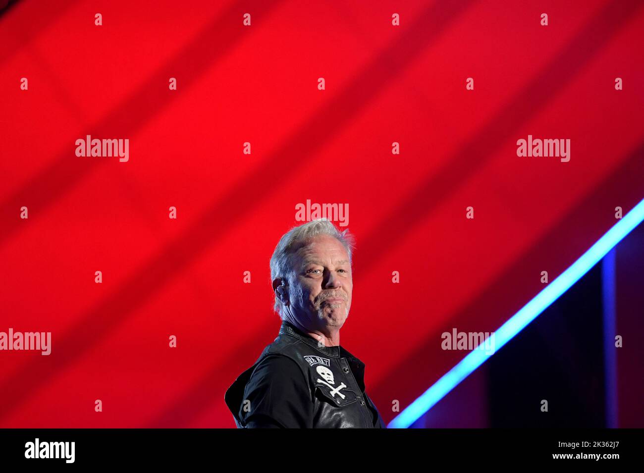 Lead singer James Hatfield and members of Metallica perform during the ...