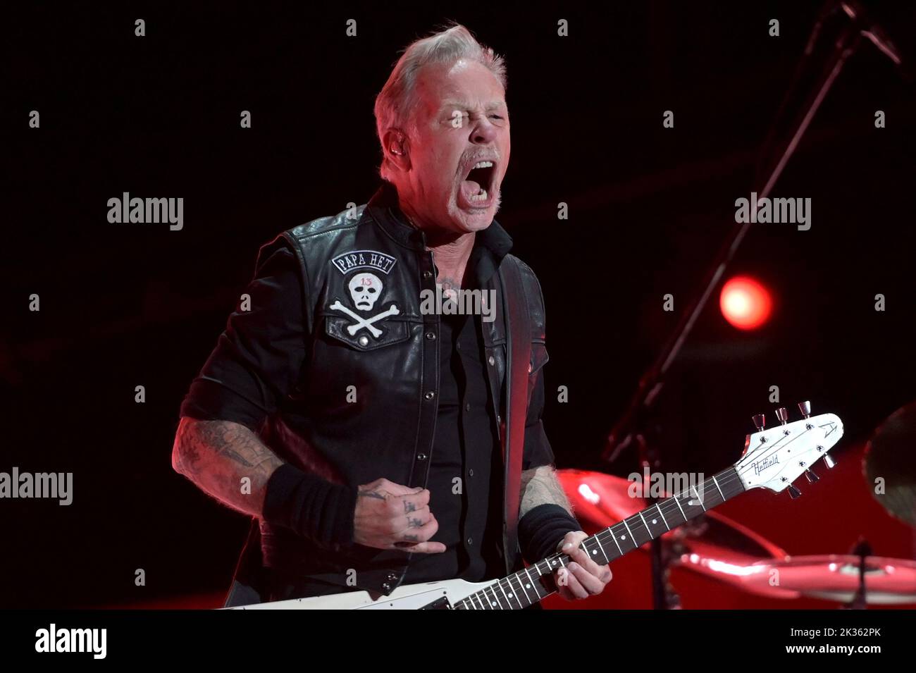 New York, USA. 24th Sep, 2022. Lead singer James Hatfield and members ...