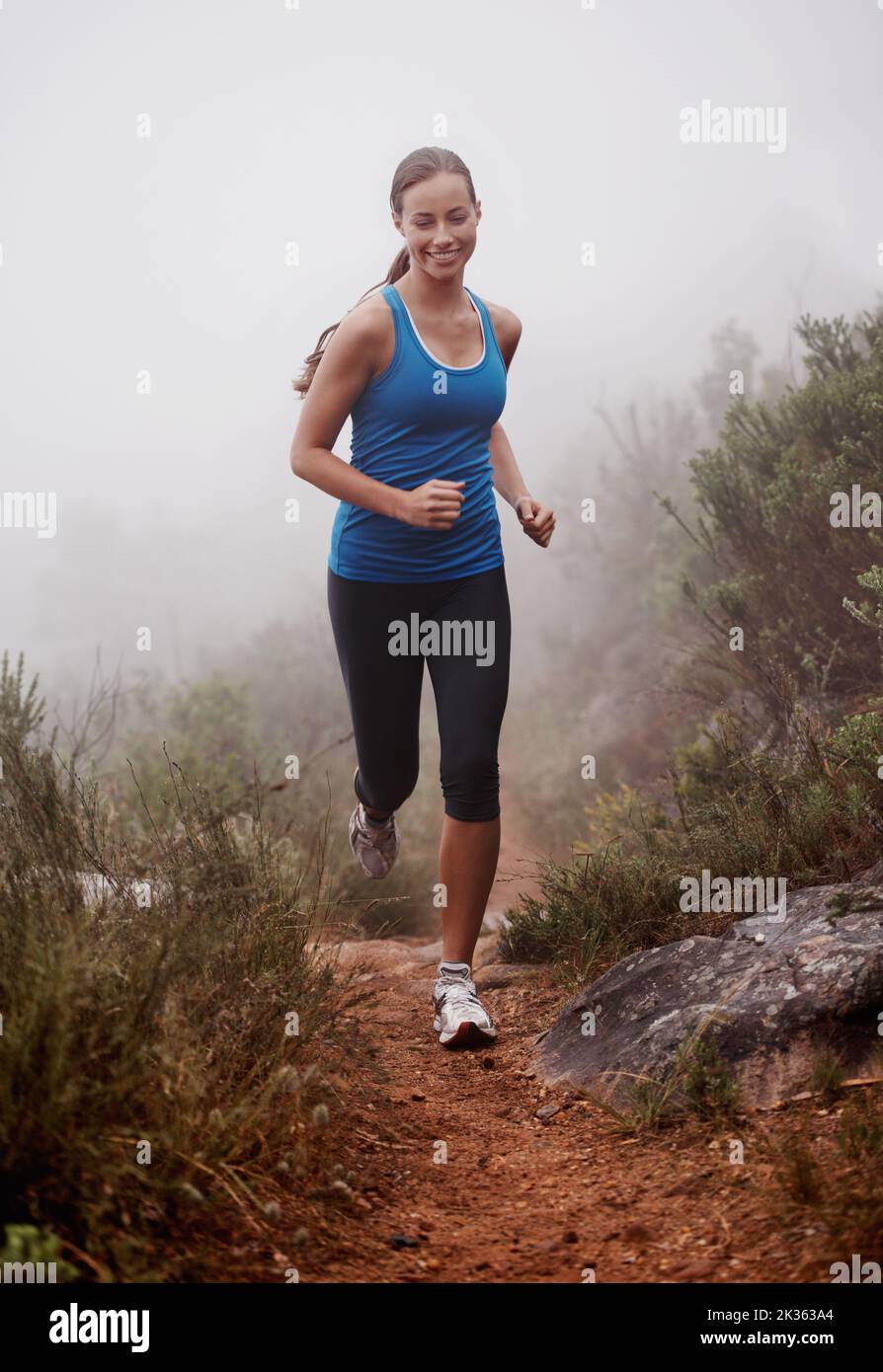 Running woman morning workout hi-res stock photography and images - Alamy