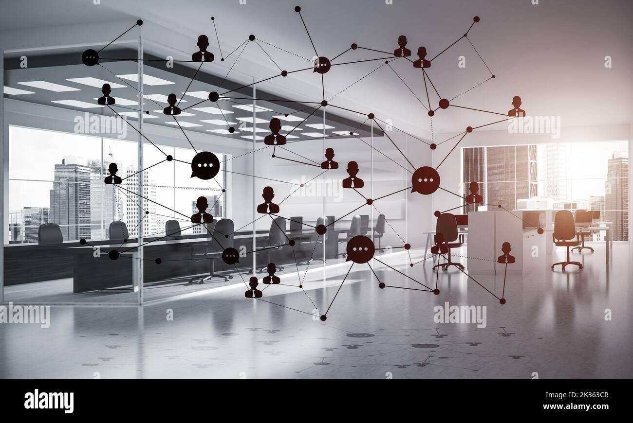 Networking and wireless connection as concept for effective modern ...