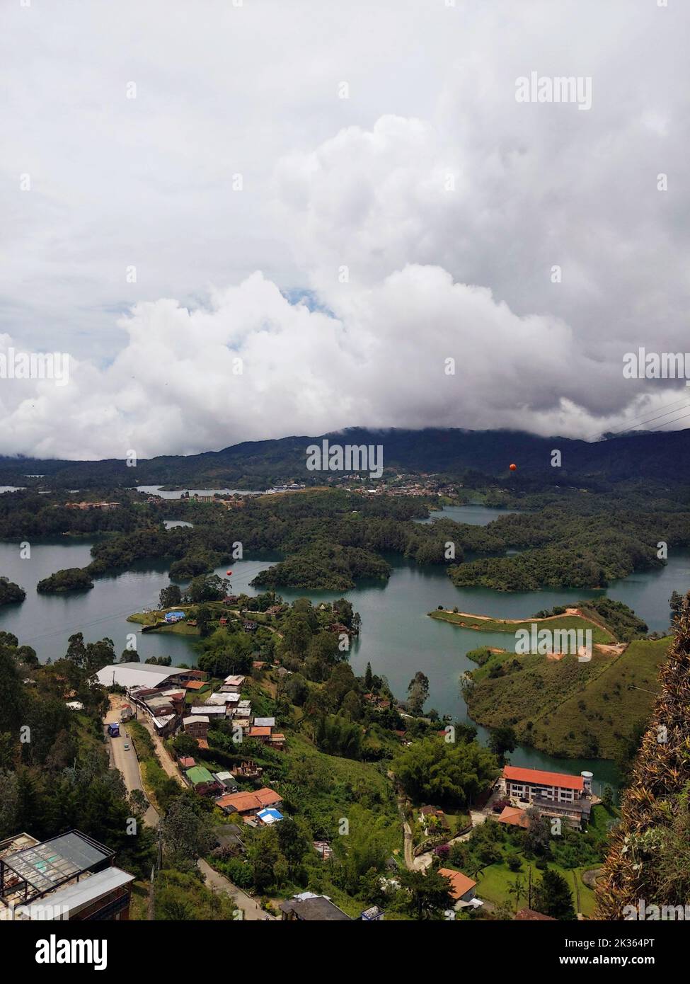 Surreal and beautiful lake in guatape, Colombia. Fantastic nature Stock ...