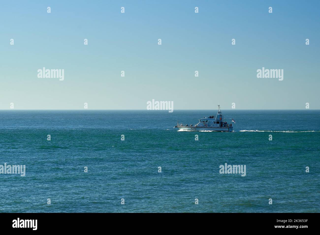 A Border Force vessel off of the coast at Ramsgate, Thanet, Kent Stock ...