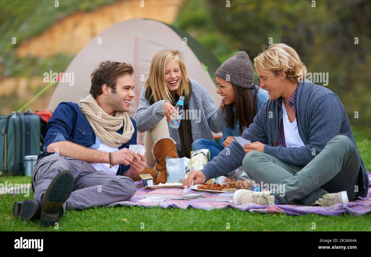Shooting the breeze with great friends. A group of friends enjoying an ...