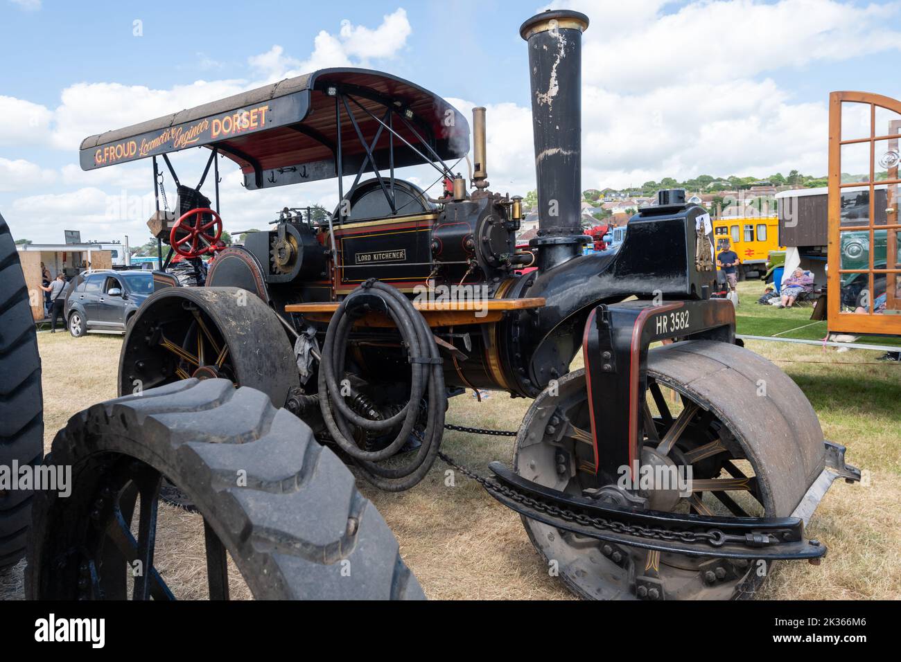 West Bay.Dorset.United Kingdom.June 12th 2022.A restored Fowler steam ...