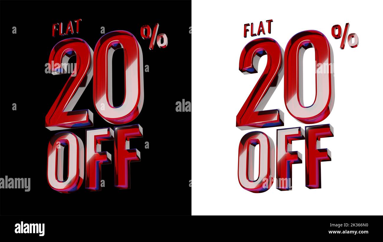 Animation text 20 percent in hi-res stock photography and images - Alamy