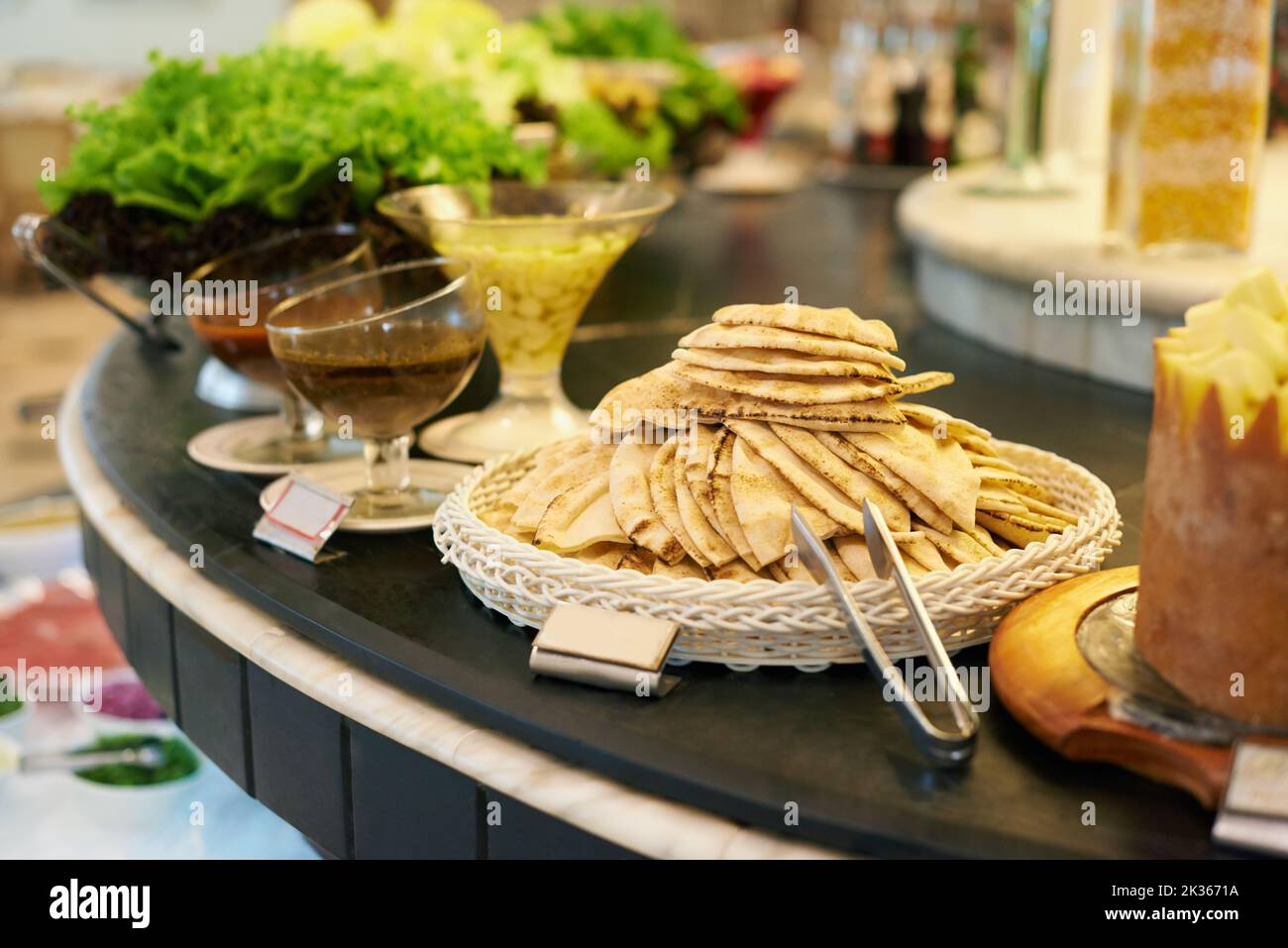 You are truly spoiled for choice. A selection of sides and dishes on a ...