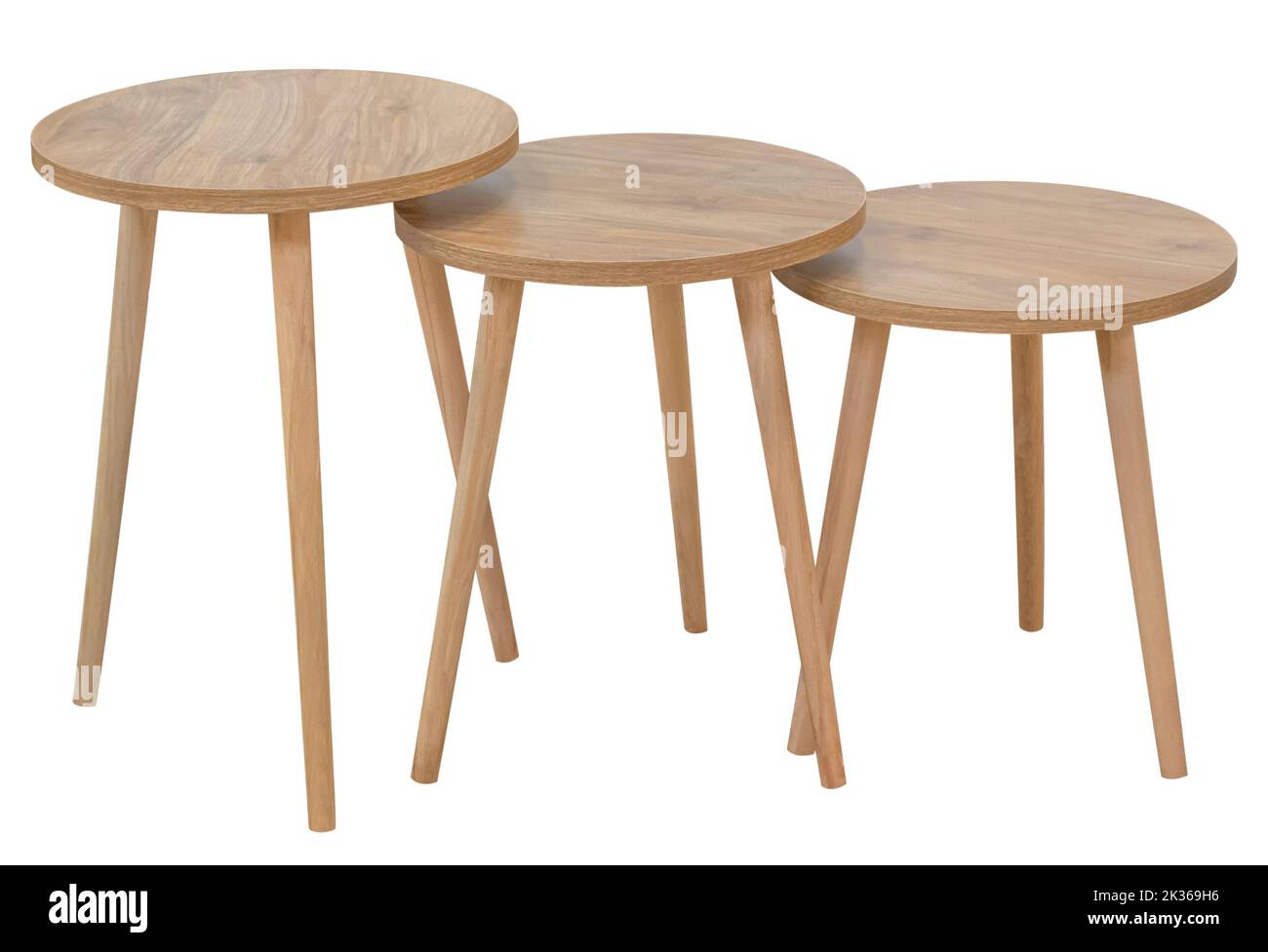 A set of coffee tables. Isolated on a white background. Interior ...