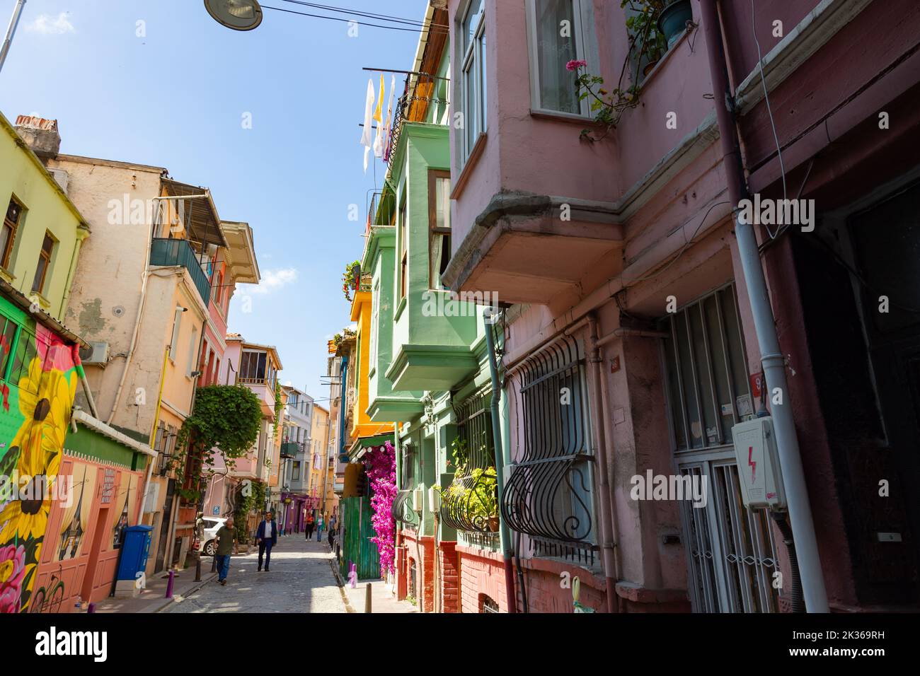 Traditional Turkish houses in Fener district. Travel to Istanbul ...