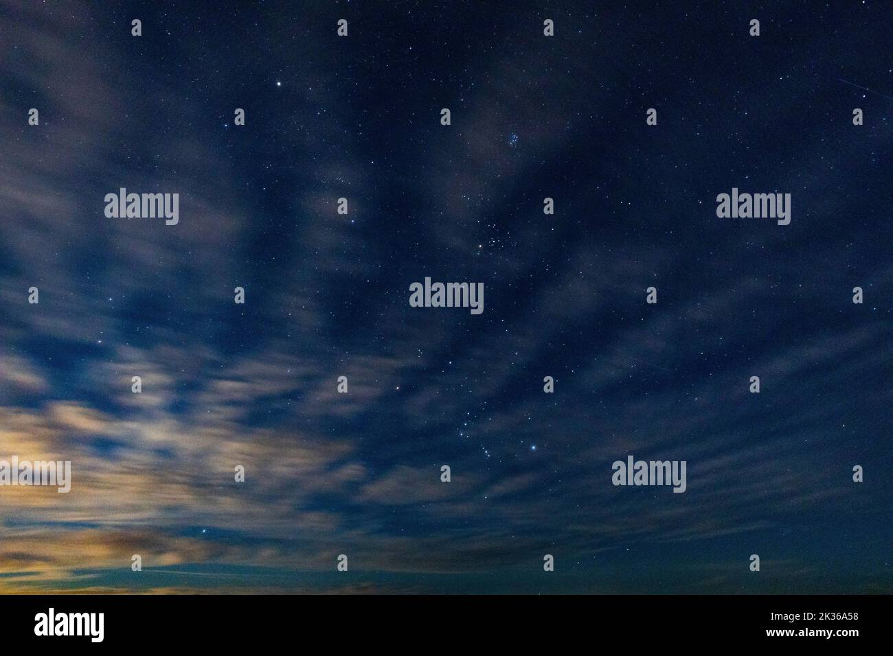 A beautiful starry sky after the sunset Stock Photo - Alamy