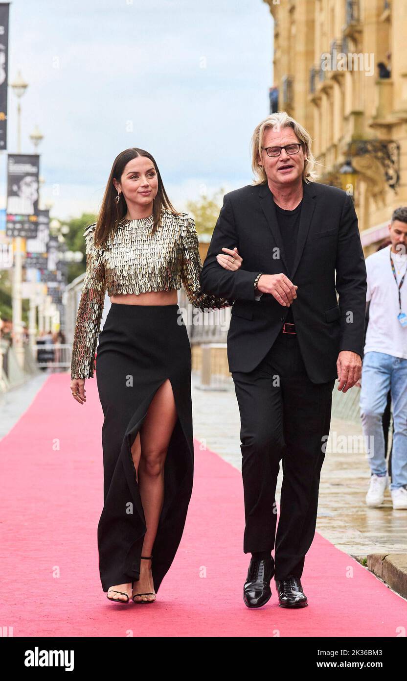 Ana de Armas and Andrew Dominik attend the Blonde Premiere during the ...