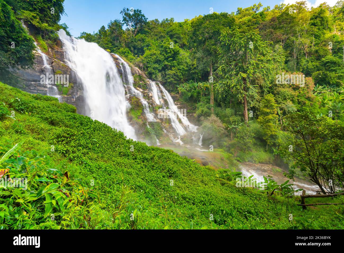 Wachirathan Waterfall at Doi Inthanon National Park, Mae Chaem District ...