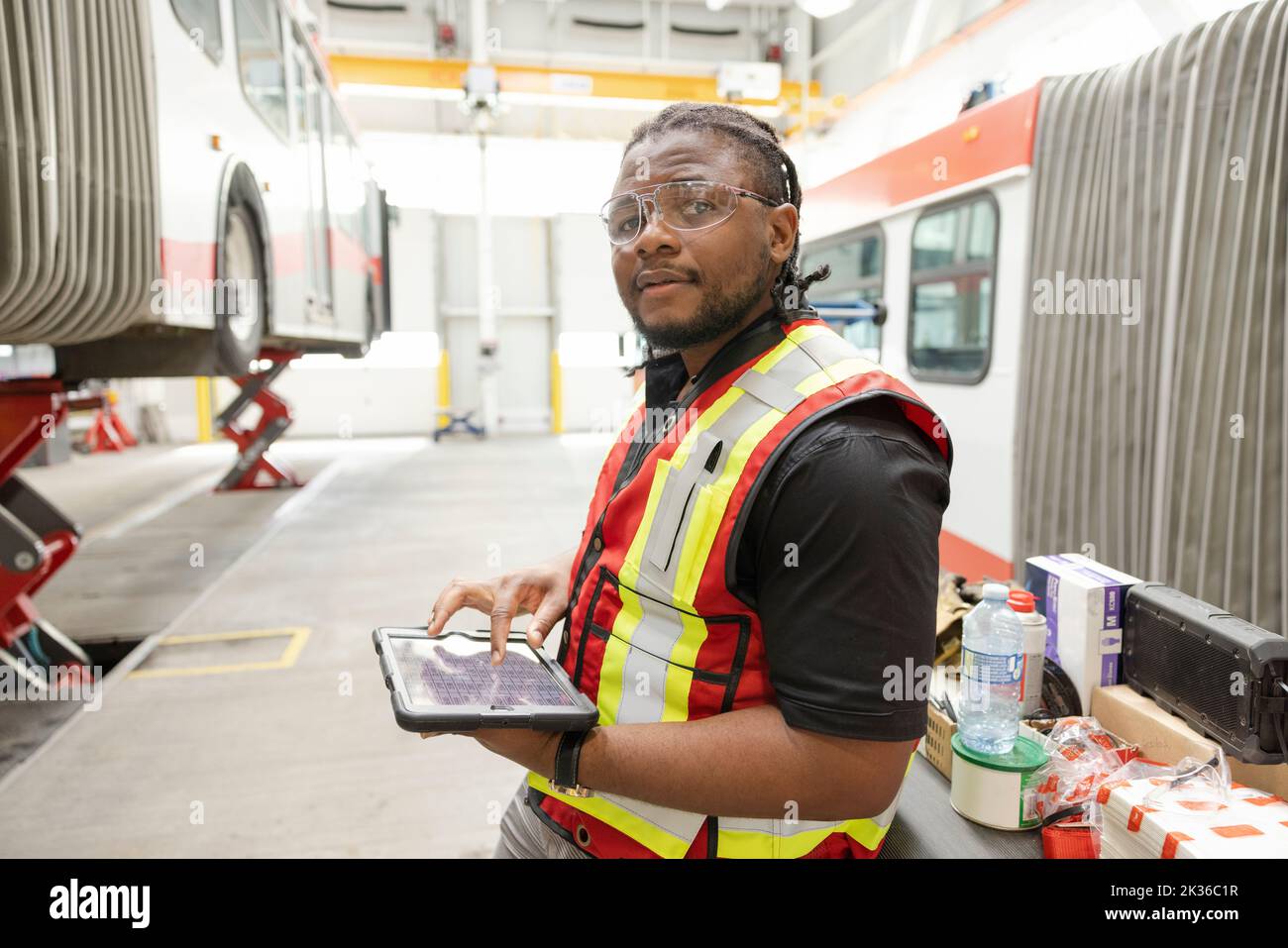 Adult male bus standing side view hi-res stock photography and images ...