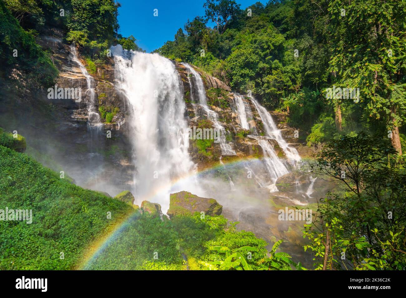 Wachirathan Waterfall at Doi Inthanon National Park, Mae Chaem District ...