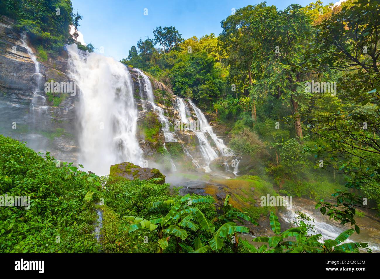 Wachirathan Waterfall at Doi Inthanon National Park, Mae Chaem District ...