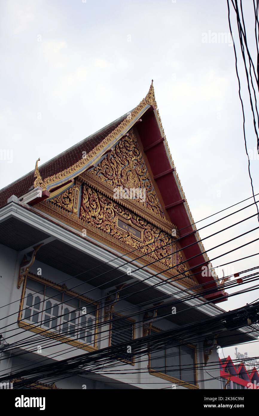 BANGKOK, THAILAND - MARCH 10, 2018 Wat Sam Phraya Temple (Wat Bang Khun ...