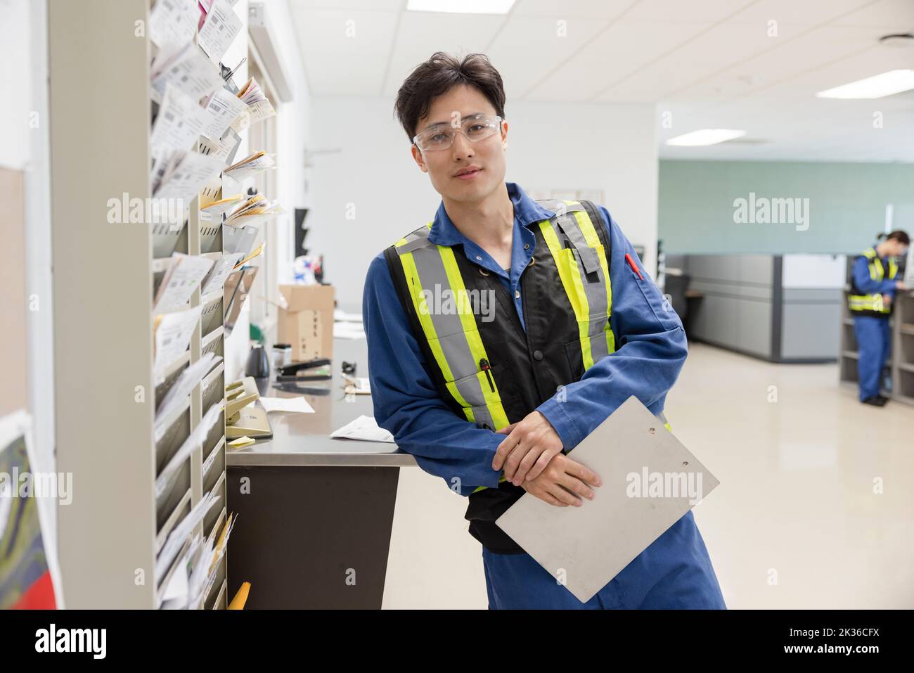 Portrait confident male maintenance facility worker Stock Photo - Alamy