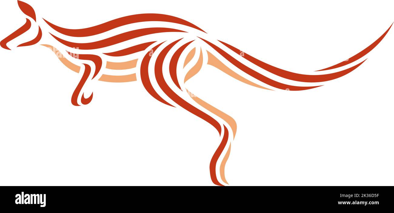 Abstract Design of Kangaroo Jumping Stock Vector Image & Art - Alamy