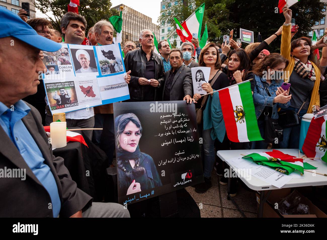 Washington, United States. 24th Sep, 2022. Reza Pahlavi (center), Crown ...