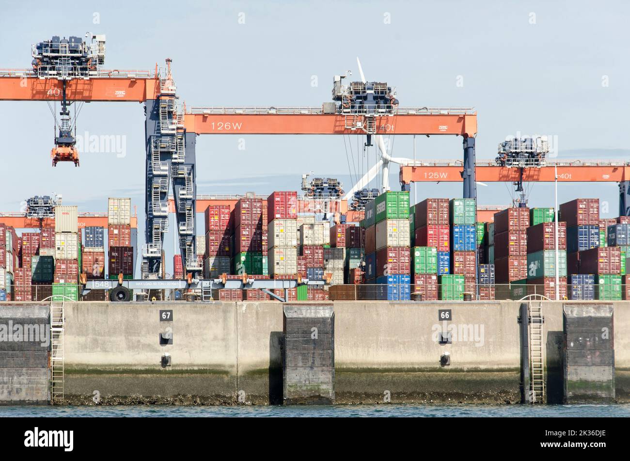 Rotterdam, The Netherlands, September 12, 2022: cargo containers and ...