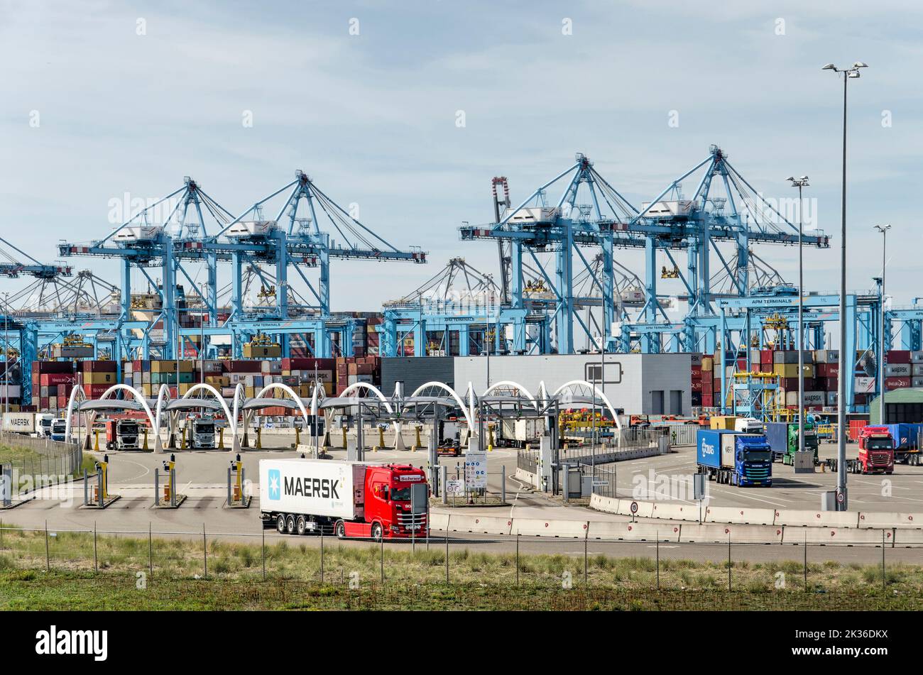 Rotterdam, The Netherlands, September 12, 2022: landside view of one of ...