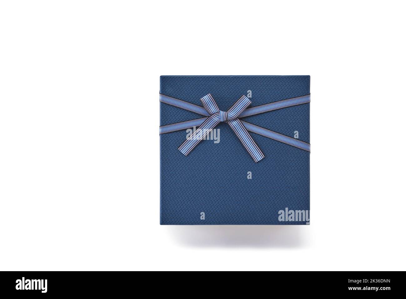 Blue Gift Box Isolated on White Stock Photo - Alamy