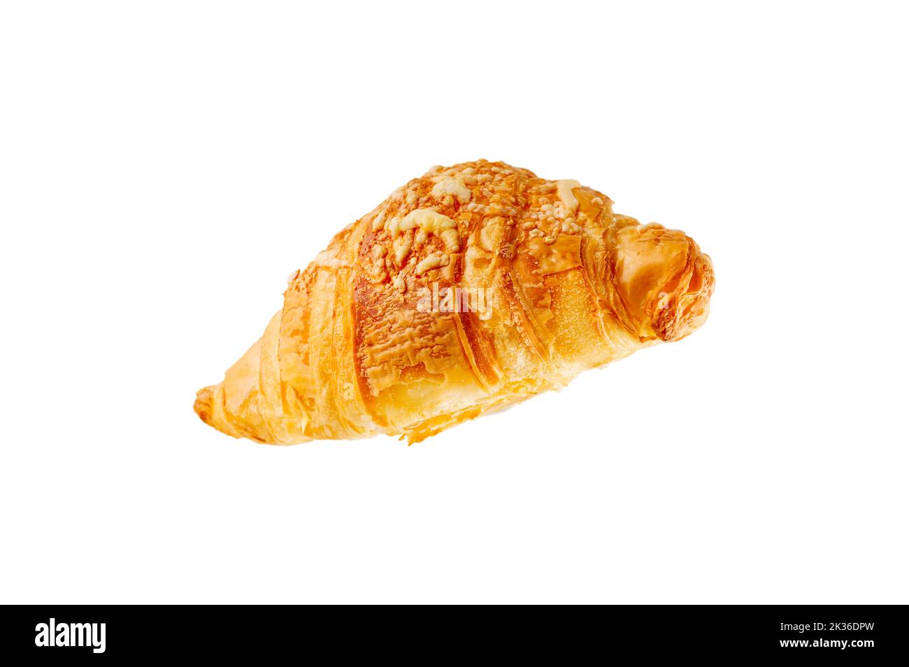 Fresh croissant with cheese isolated on white background Stock Photo ...