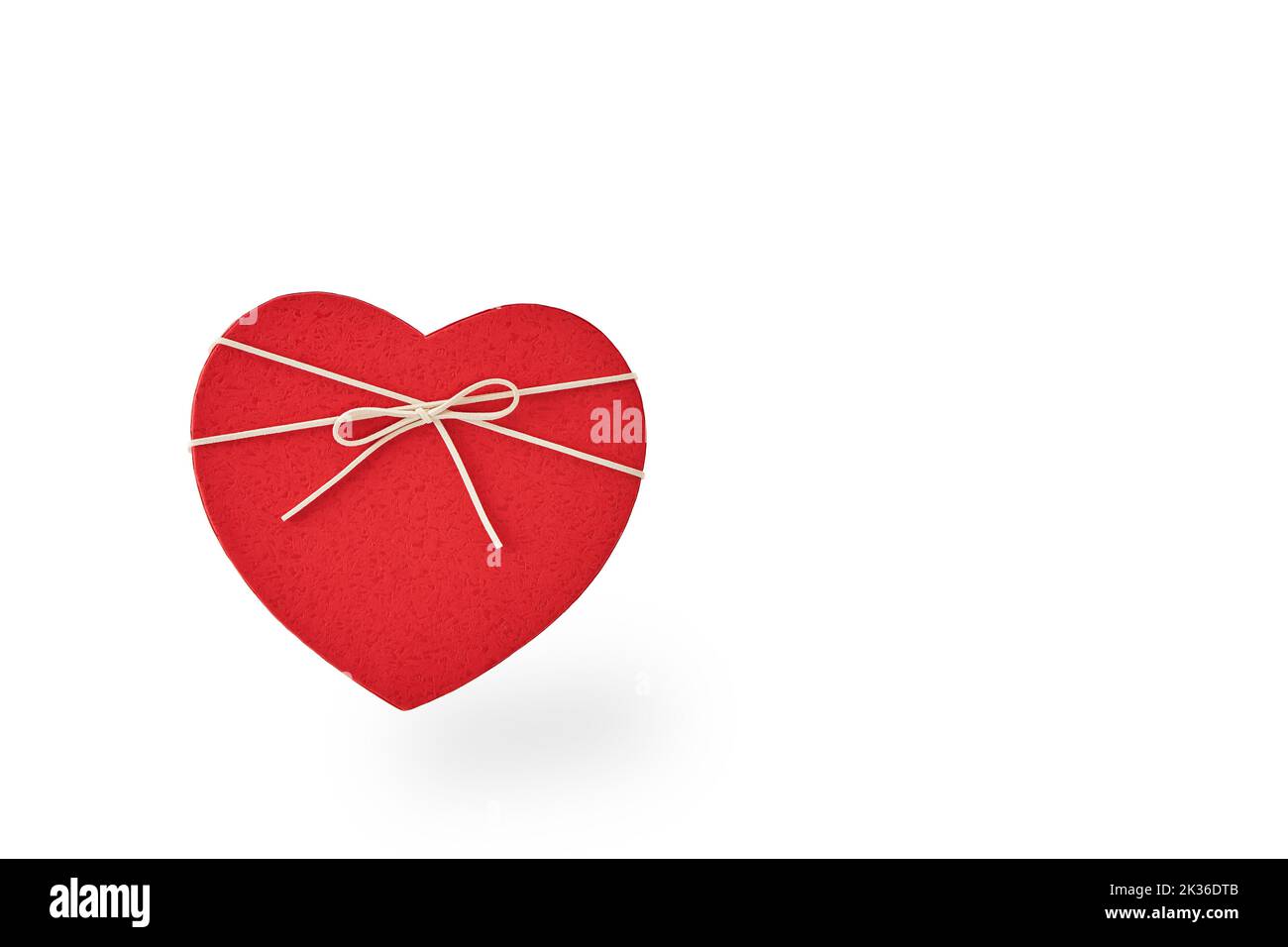 Heart shape gift box on the white background with copy space Stock ...