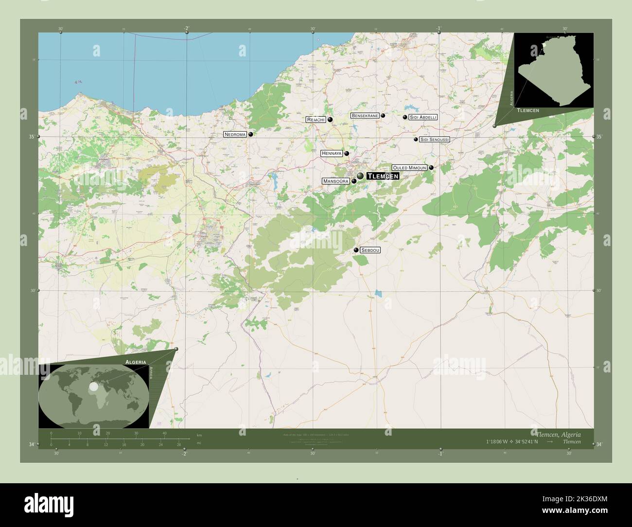 Tlemcen map Stock Vector Images - Alamy