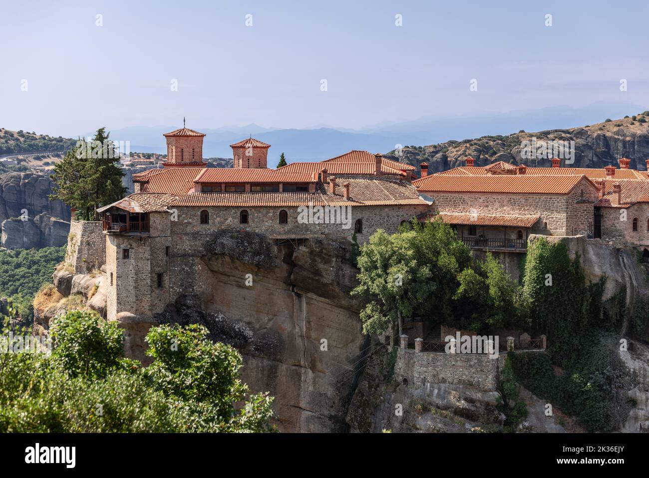 Prudent monks of Varlaam monastery exquisitely inscribed landscape ...