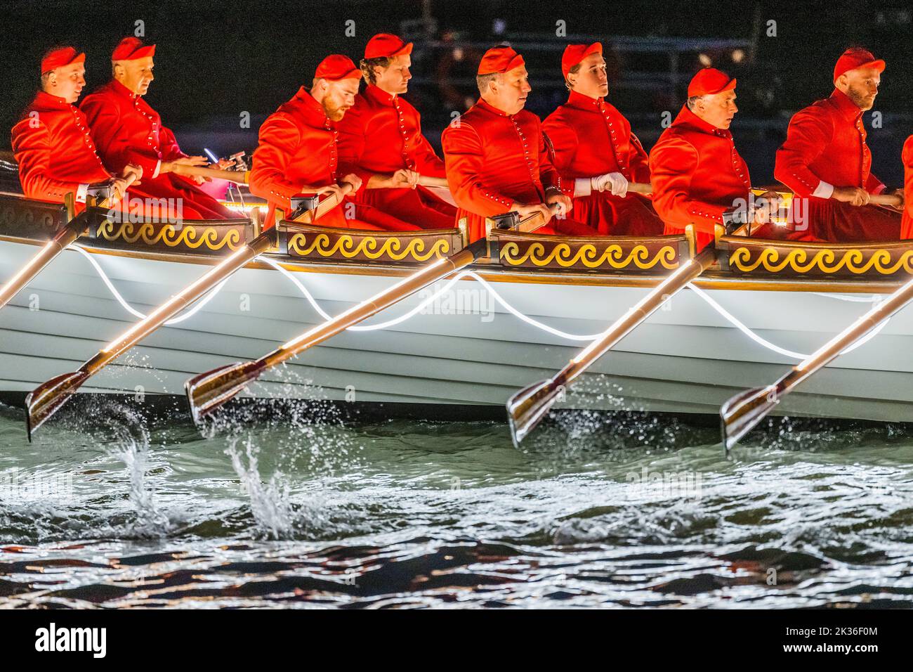 London, UK. 24th Sep, 2022. The flagship was the Queens rowing barge ...
