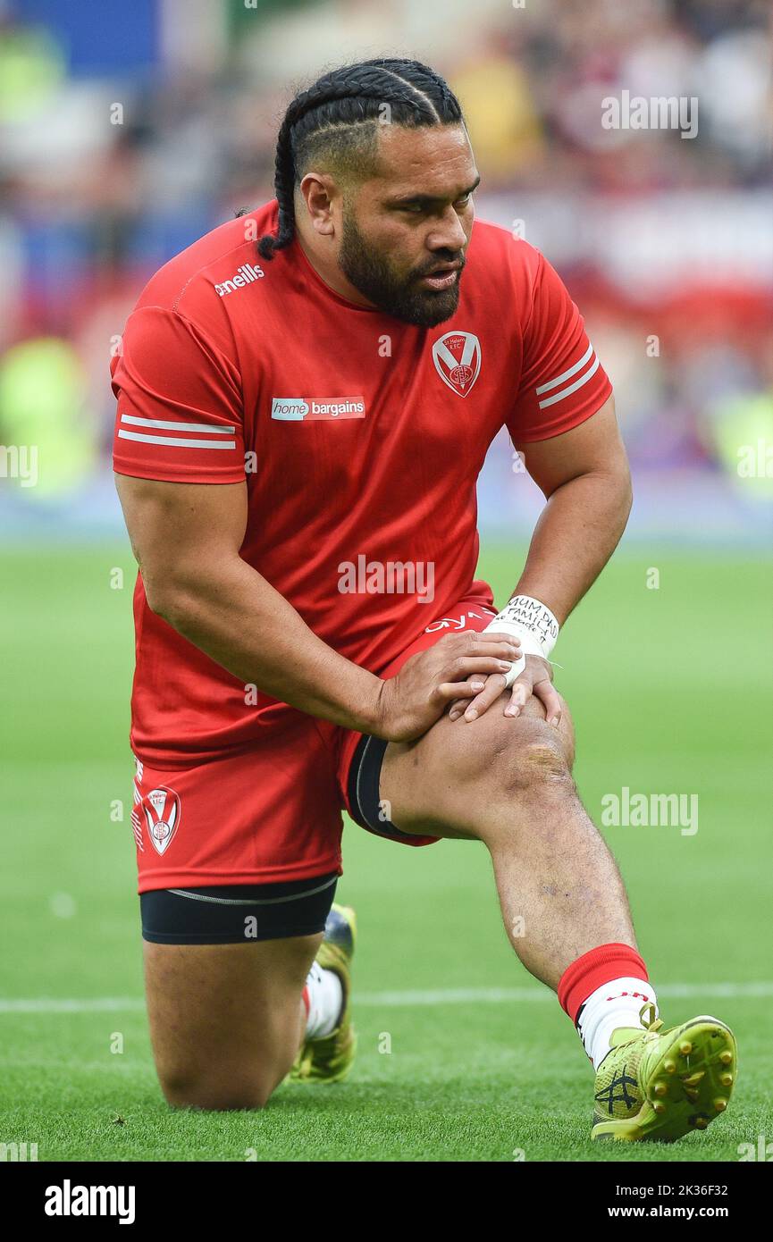 Manchester, England -24th September 2022 - Konrad Hurrell of St Helens ...