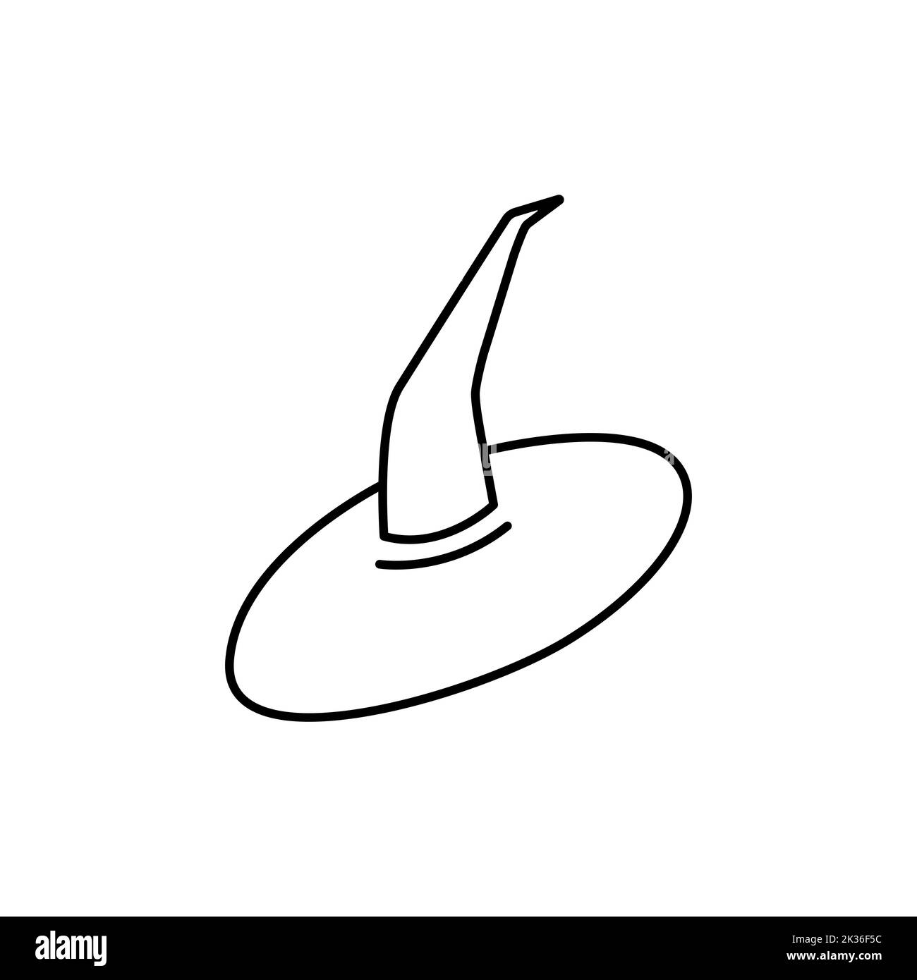 Witch hat halloween doodle line art. Witch s hat halloween collection ...