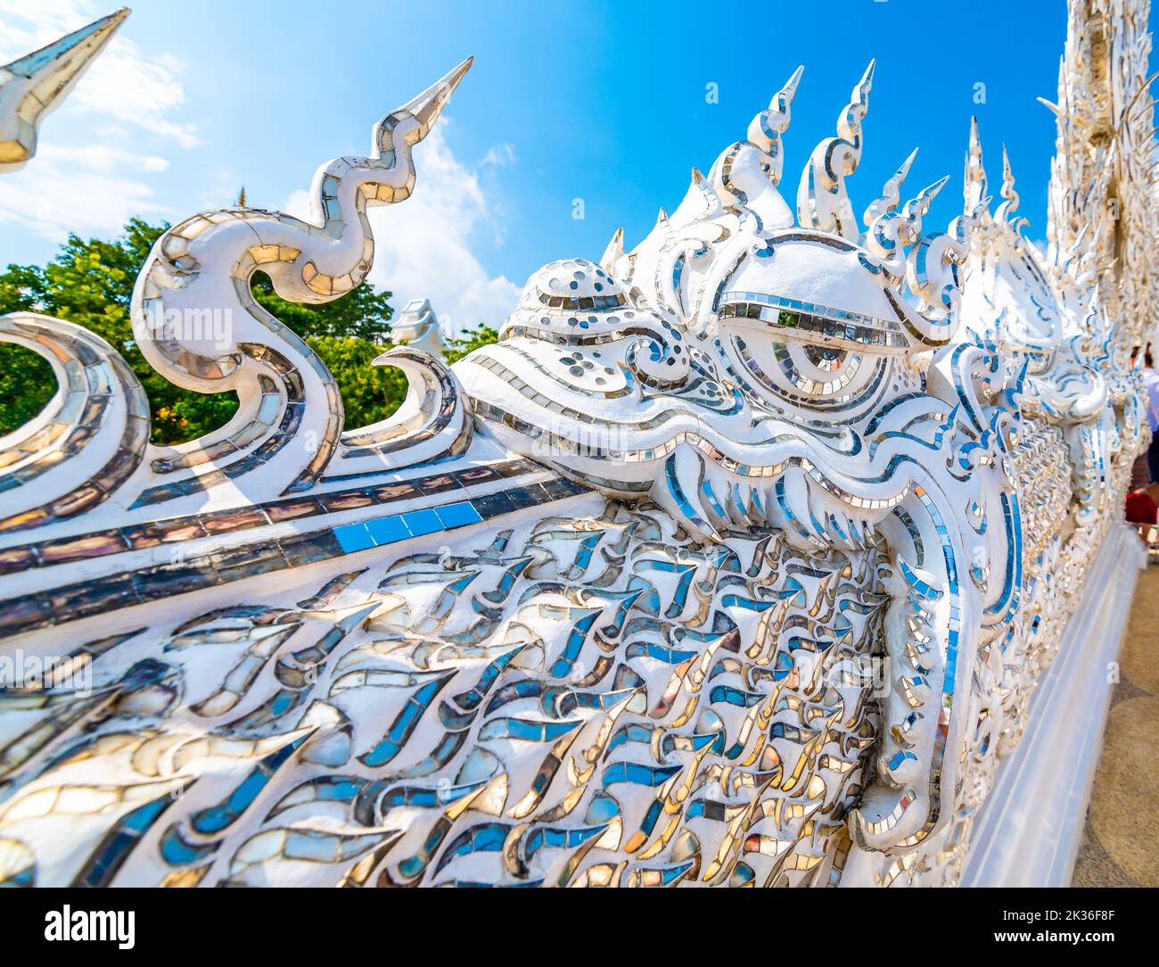 The white temple (Wat Rong Khun) in Chiang Rai city, Thailand ...