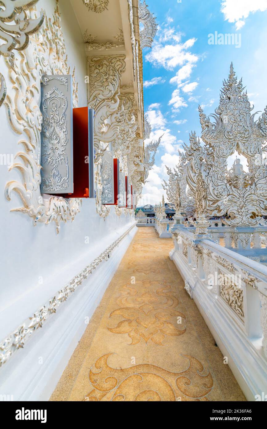 The white temple (Wat Rong Khun) in Chiang Rai city, Thailand ...