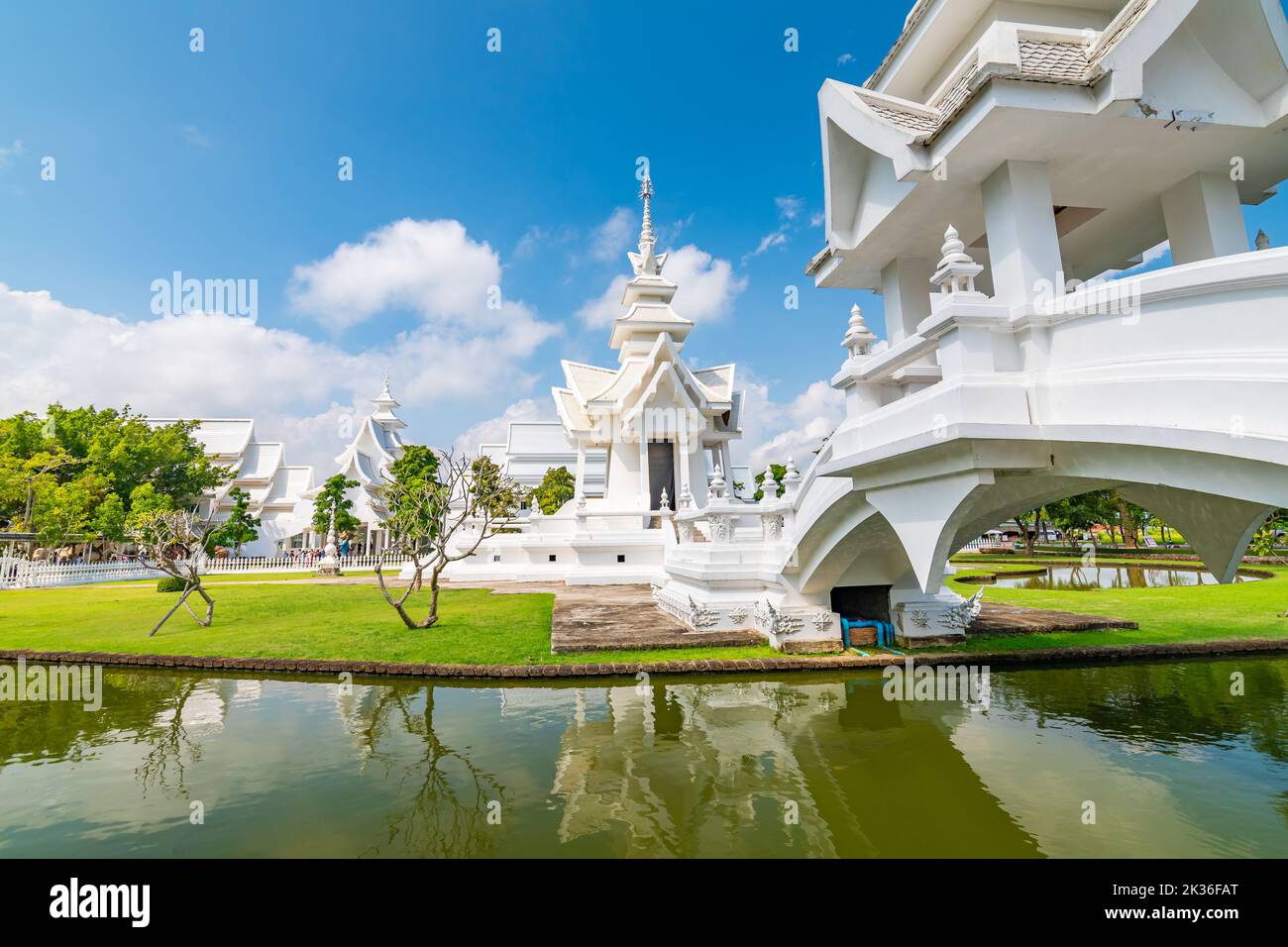 The white temple (Wat Rong Khun) in Chiang Rai city, Thailand ...