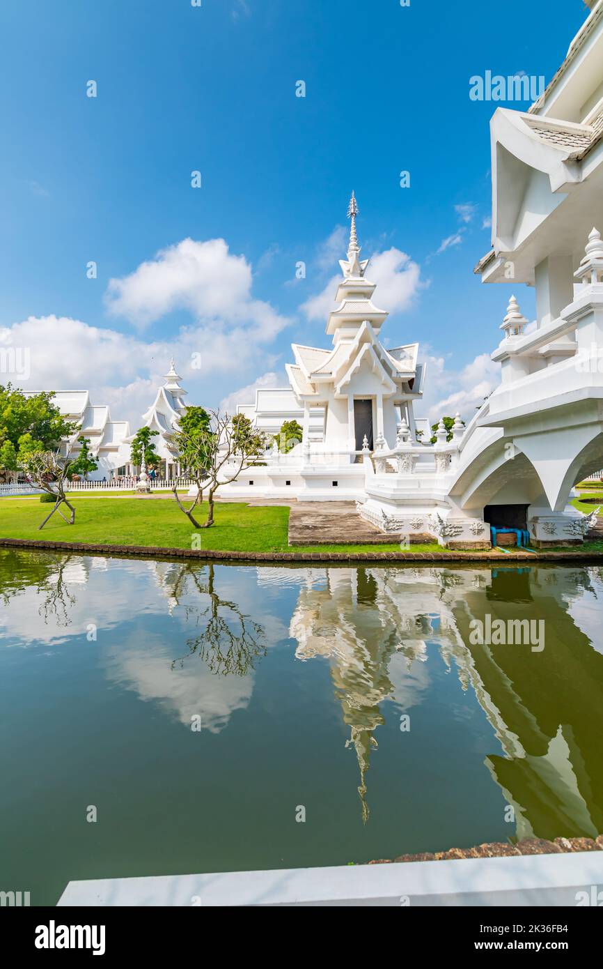 The white temple (Wat Rong Khun) in Chiang Rai city, Thailand ...