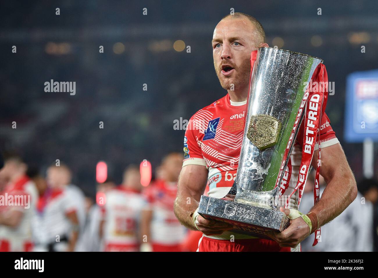 Manchester, England -24th September 2022 - James Roby of St Helens with ...