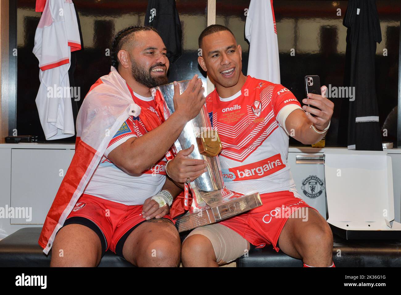 Manchester, England -24th September 2022 - Konrad Hurrell of St Helens ...