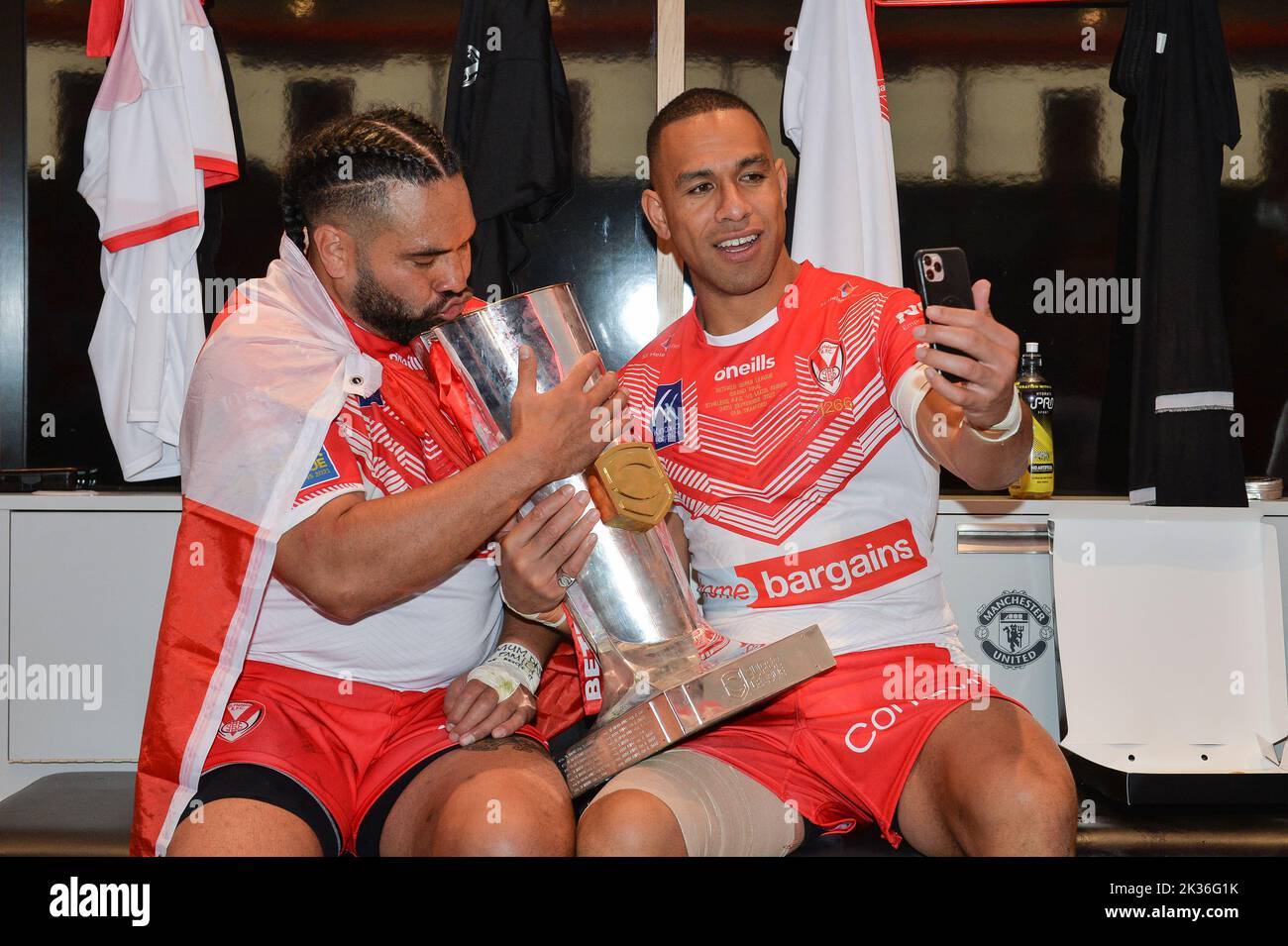 Manchester, England -24th September 2022 - Konrad Hurrell of St Helens ...