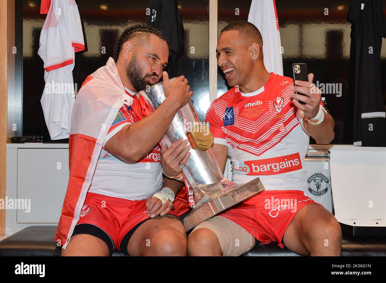 Manchester, England -24th September 2022 - Konrad Hurrell of St Helens ...