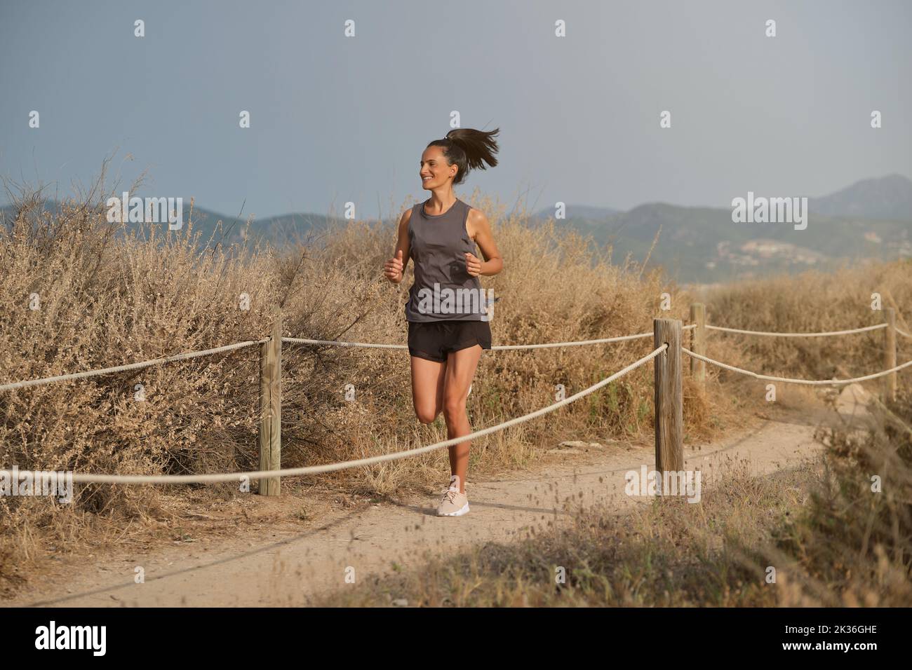 Woman jog mist hi-res stock photography and images - Alamy