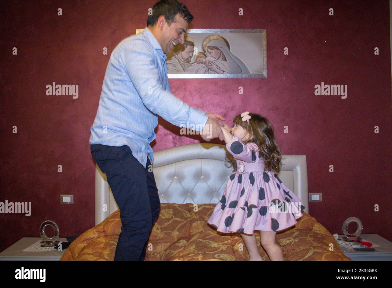 Man jump on bed hi-res stock photography and images - Alamy