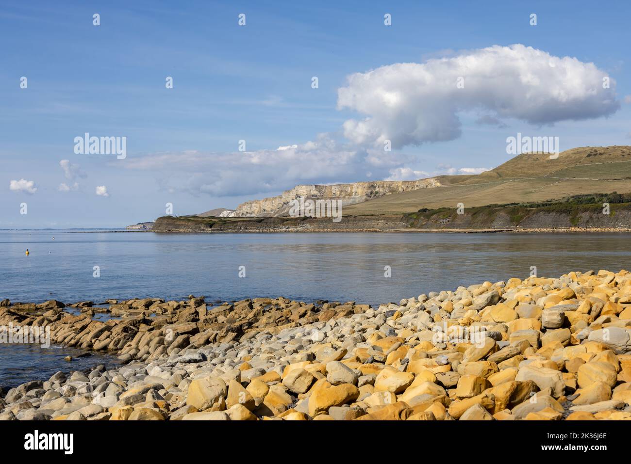 View of Kimmeridge Bay on the Isle of Purbeck in Dorset Stock Photo - Alamy