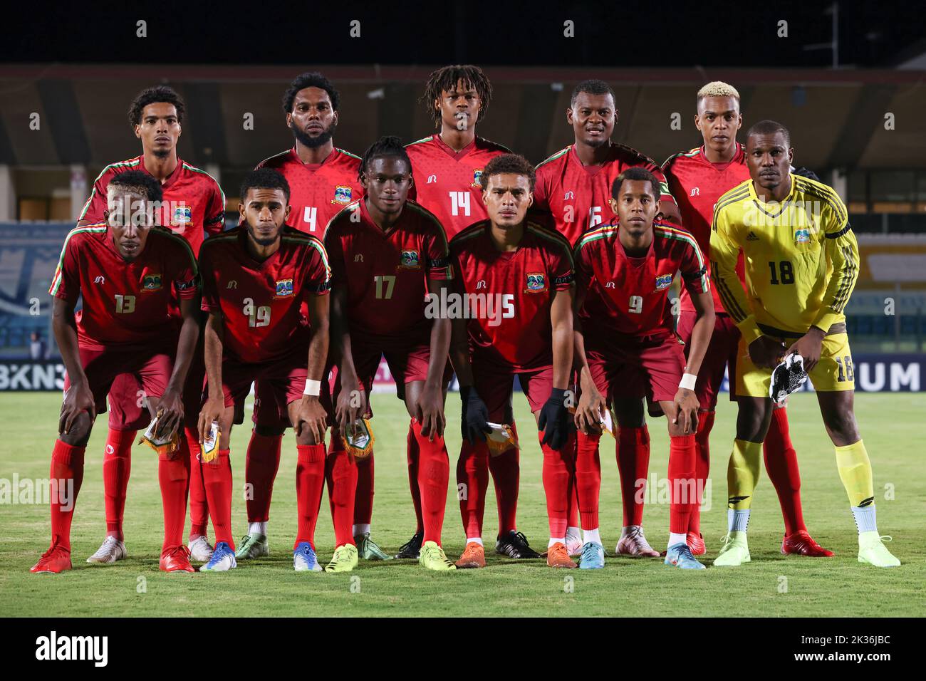 Serravalle, Italy, 21st September 2022. The Seychelles starting eleven ...