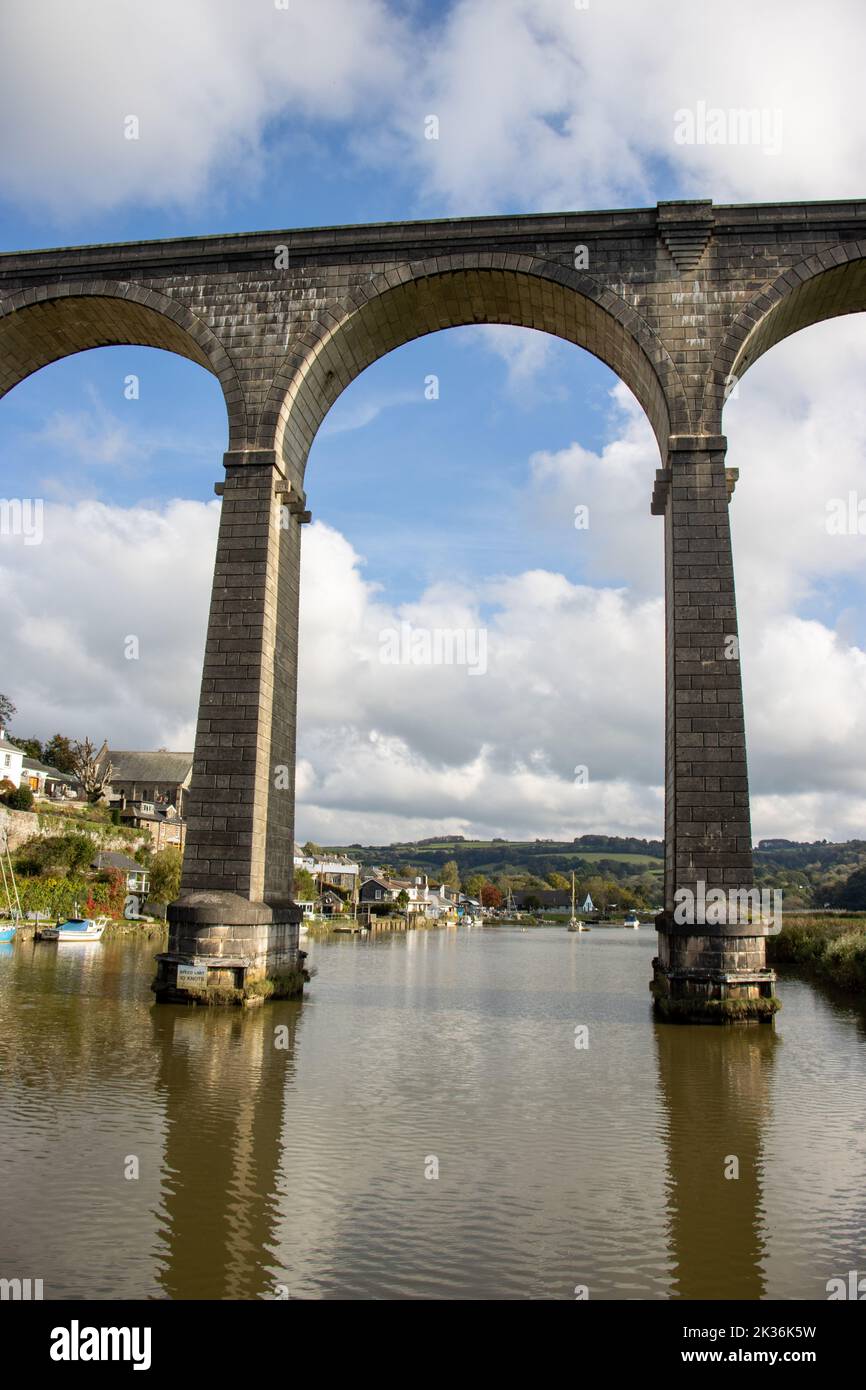 CALSTOCK, CORNWALL, UK - OCTOBER 16, 2021 the historic and famous ...
