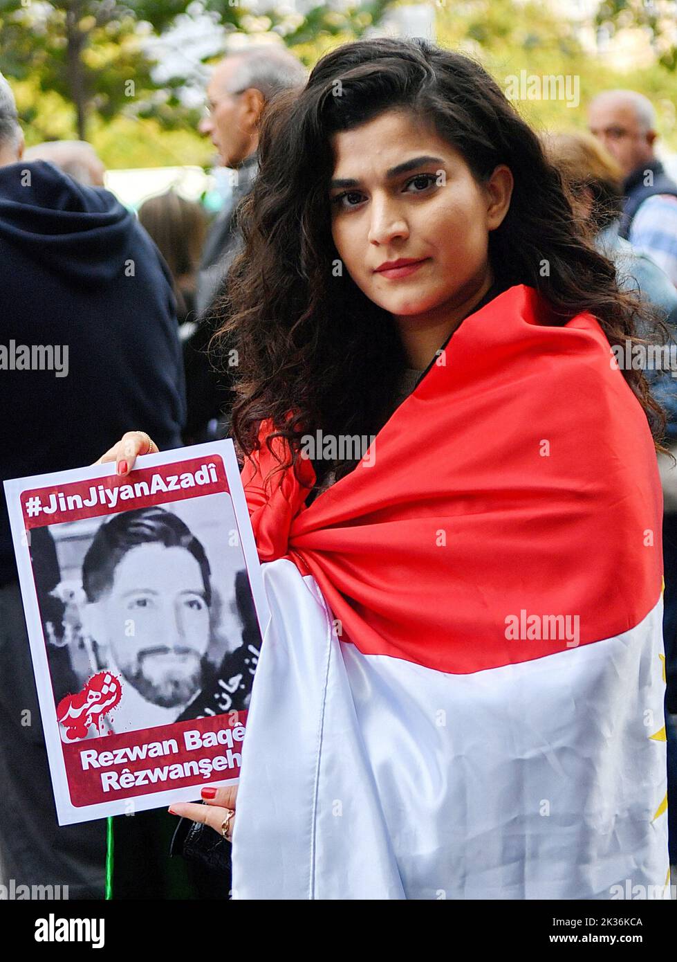 Rally in support of the Iranian people and in tribute to Mahsa Amini ...