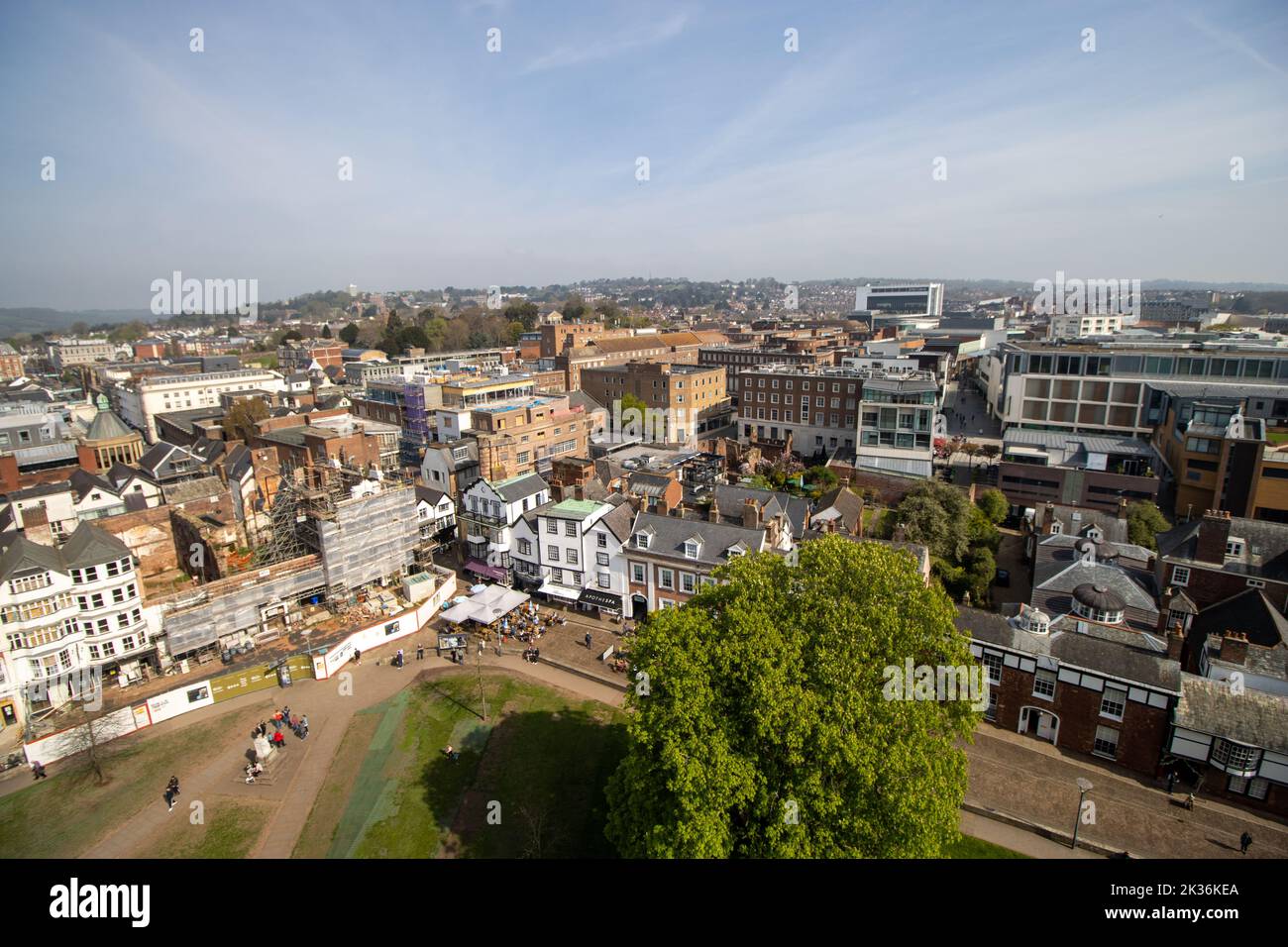 EXETER, DEVON, UK - APRIL 16, 2022 Exeter Cathedral - fire damaged ...