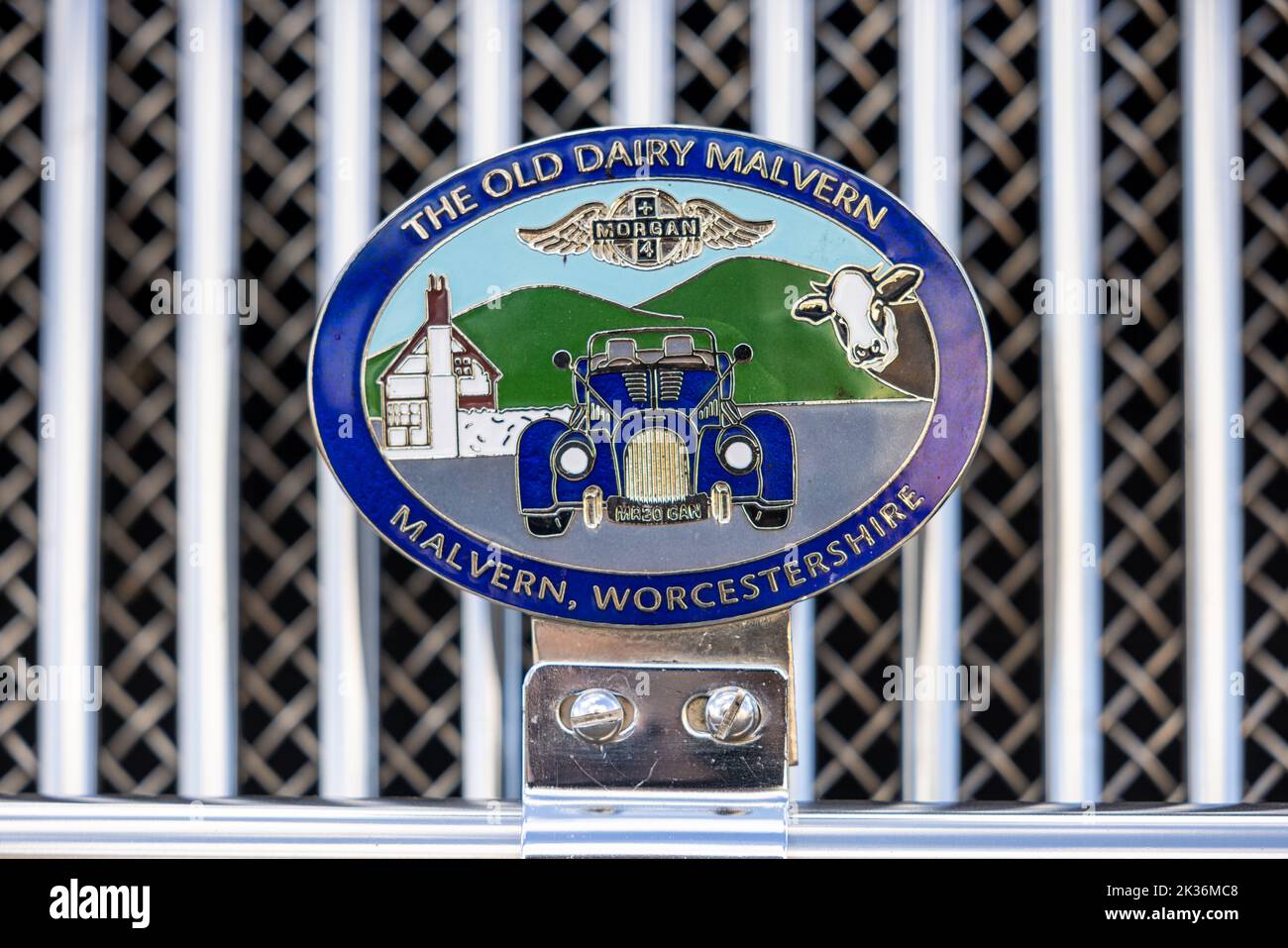 The Old Dairy Malvern - Morgan plus 4 Badge Stock Photo - Alamy