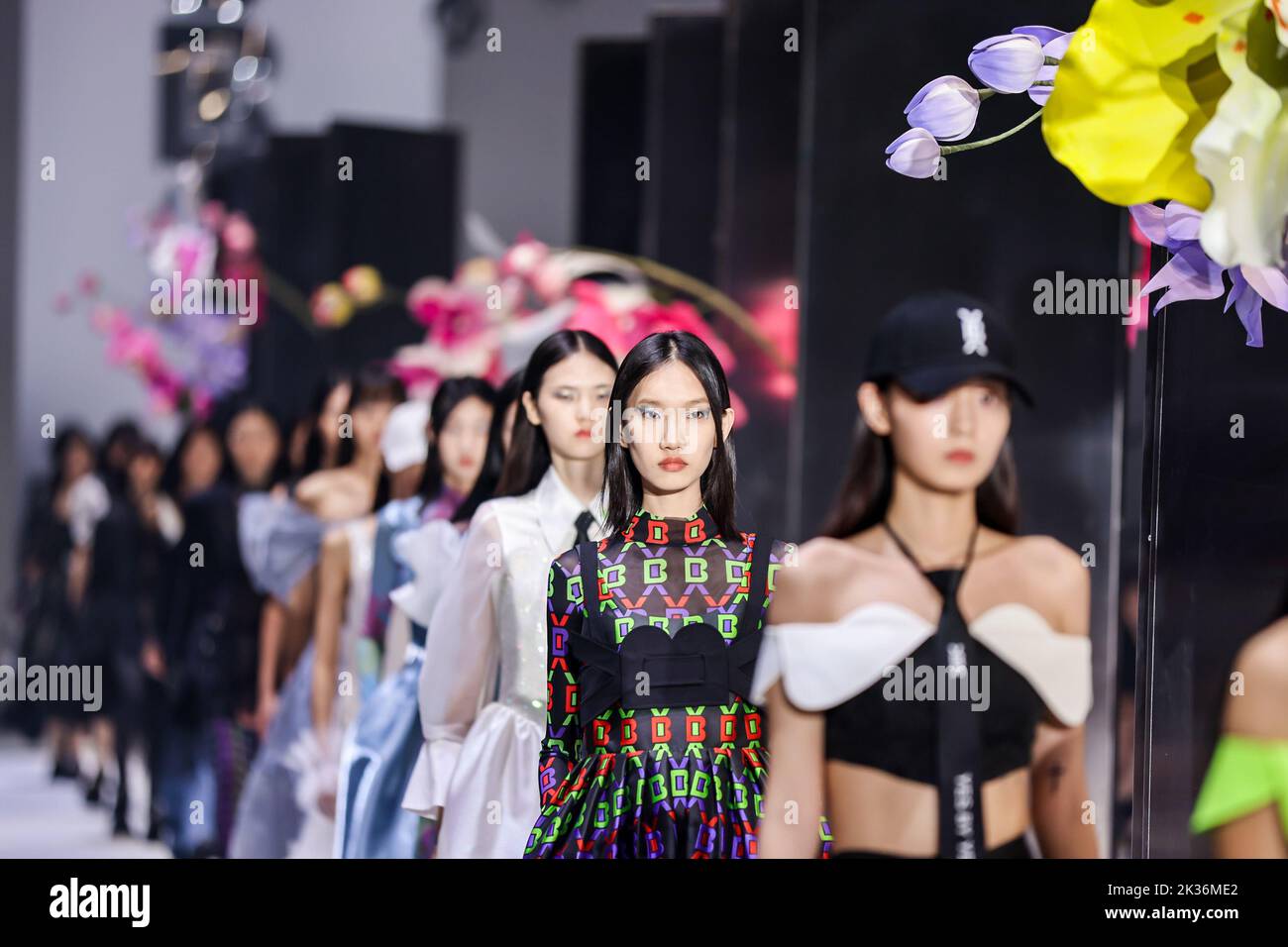 SHANGHAI, CHINA - SEPTEMBER 24, 2022 - Models walk the runway during ...